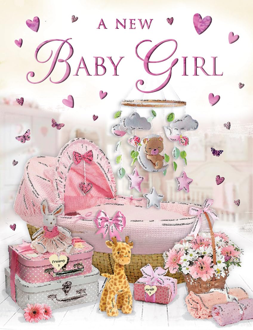 Regal Publishing New Baby Girl Card - 8 x 6 inches - Piccadilly ...