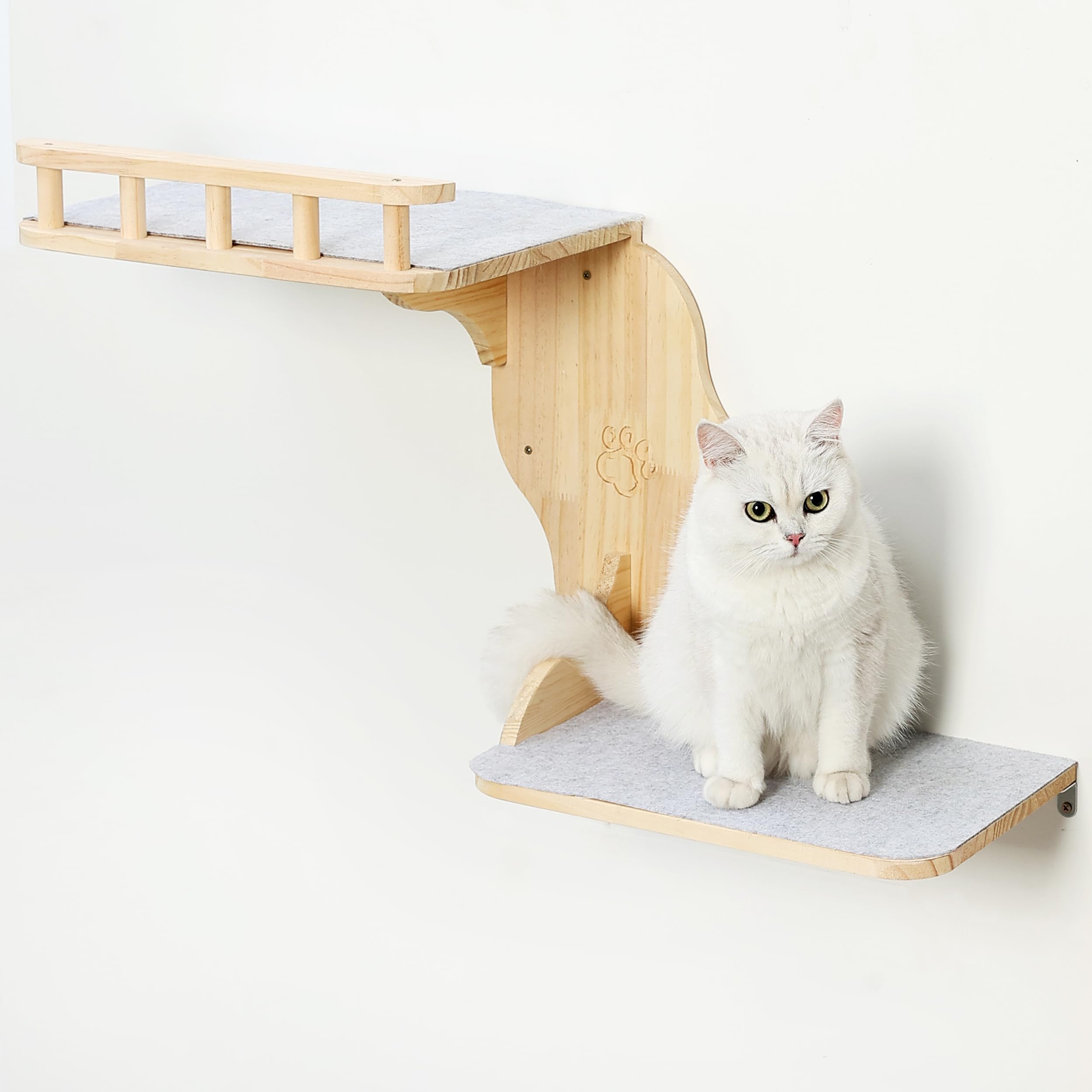 Amazon.com : Wall Mounted Cat Shelves for Inside,2-Levels Wall Perch ...