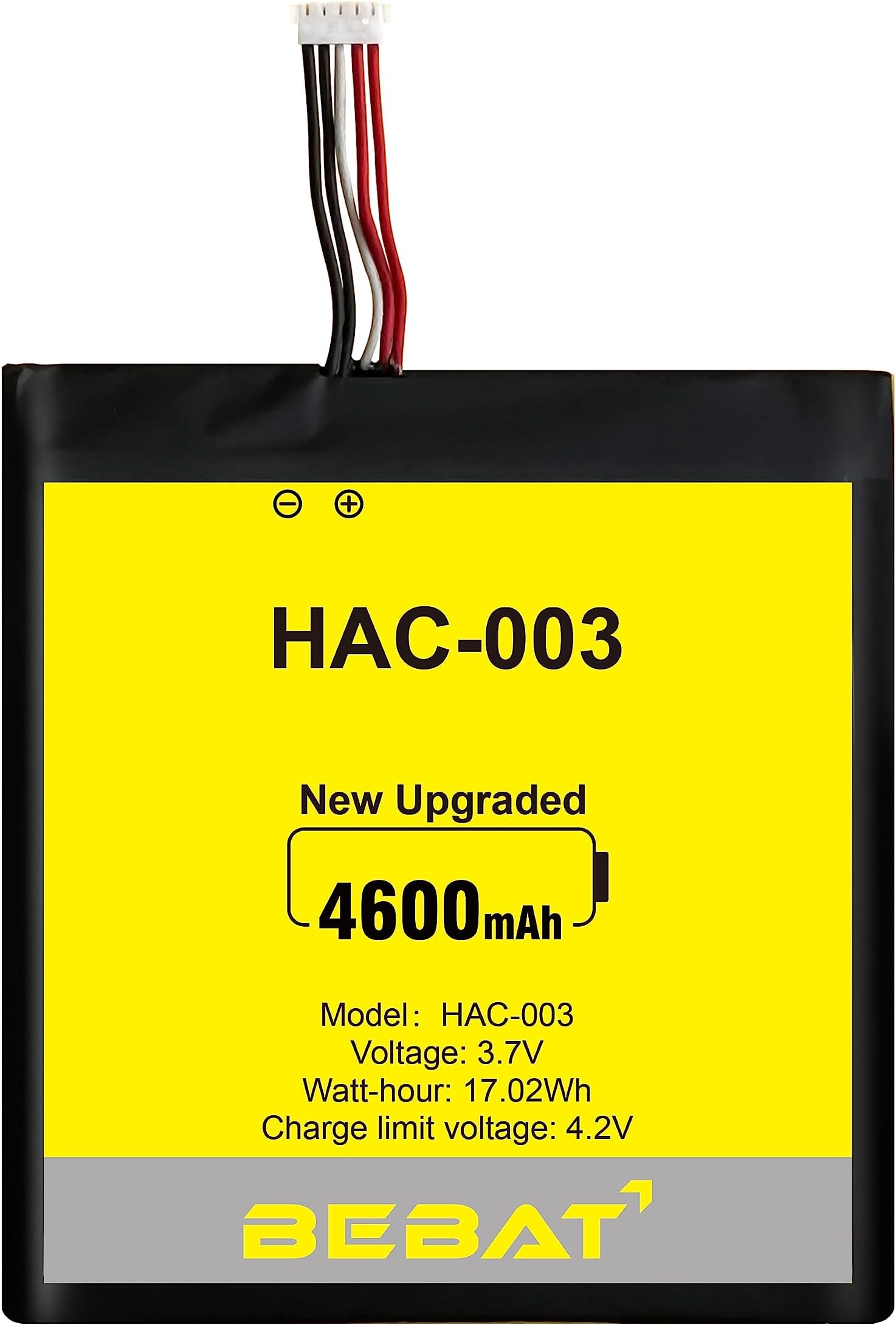 Amazon.com: KASLNOUO 4600mAh Upgrade Battery Replacement for Nintendo ...