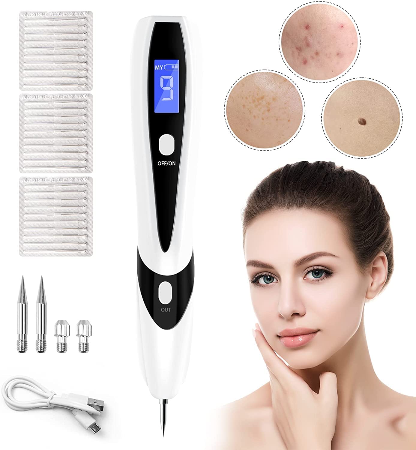 MAKINGTEC Skin Tag Remover, Skin Tag Removal Kit Tools with LCD Display ...