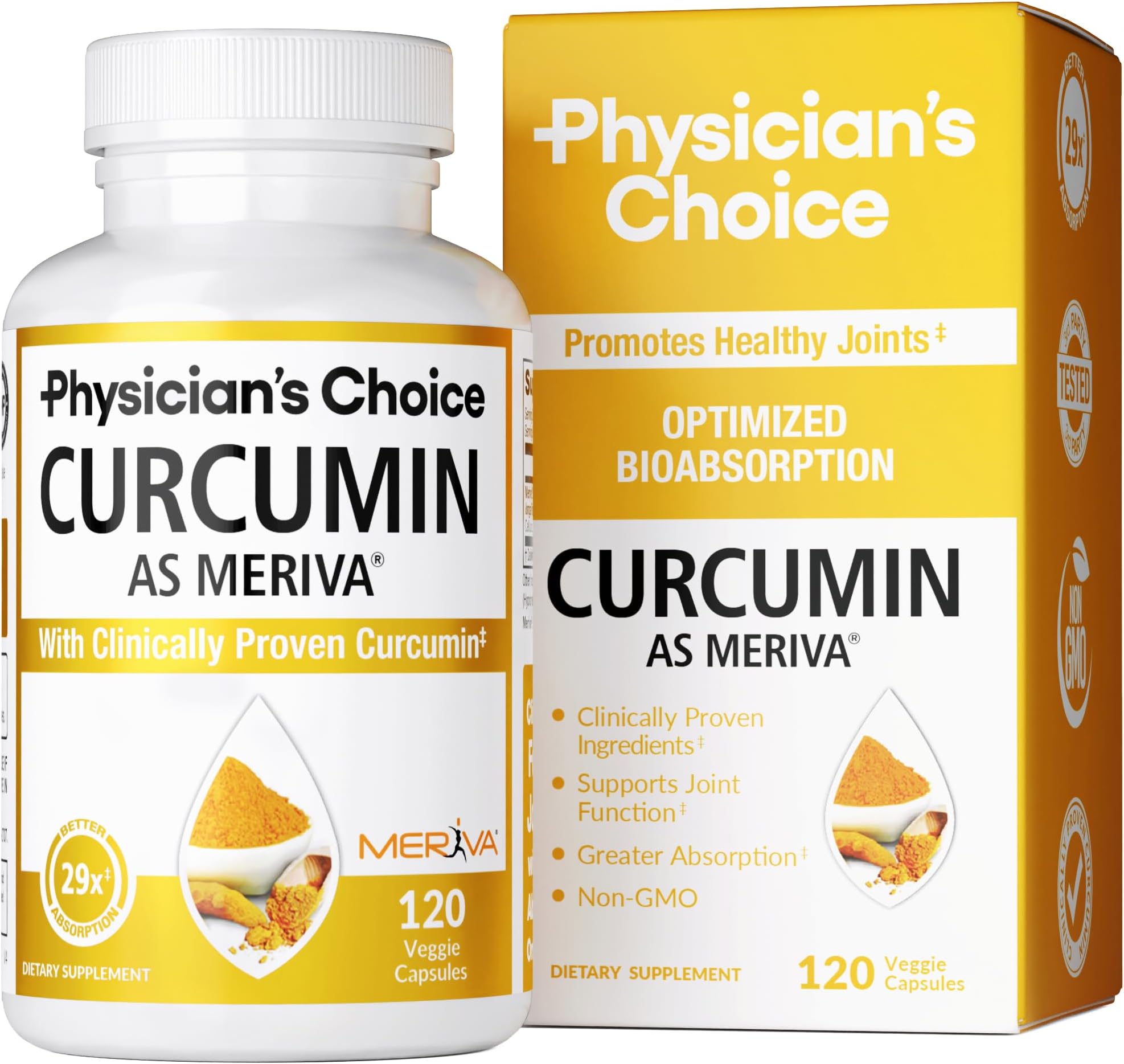 Amazon.com: Physician's CHOICE Curcumin Meriva 500 - Clinically Studied ...