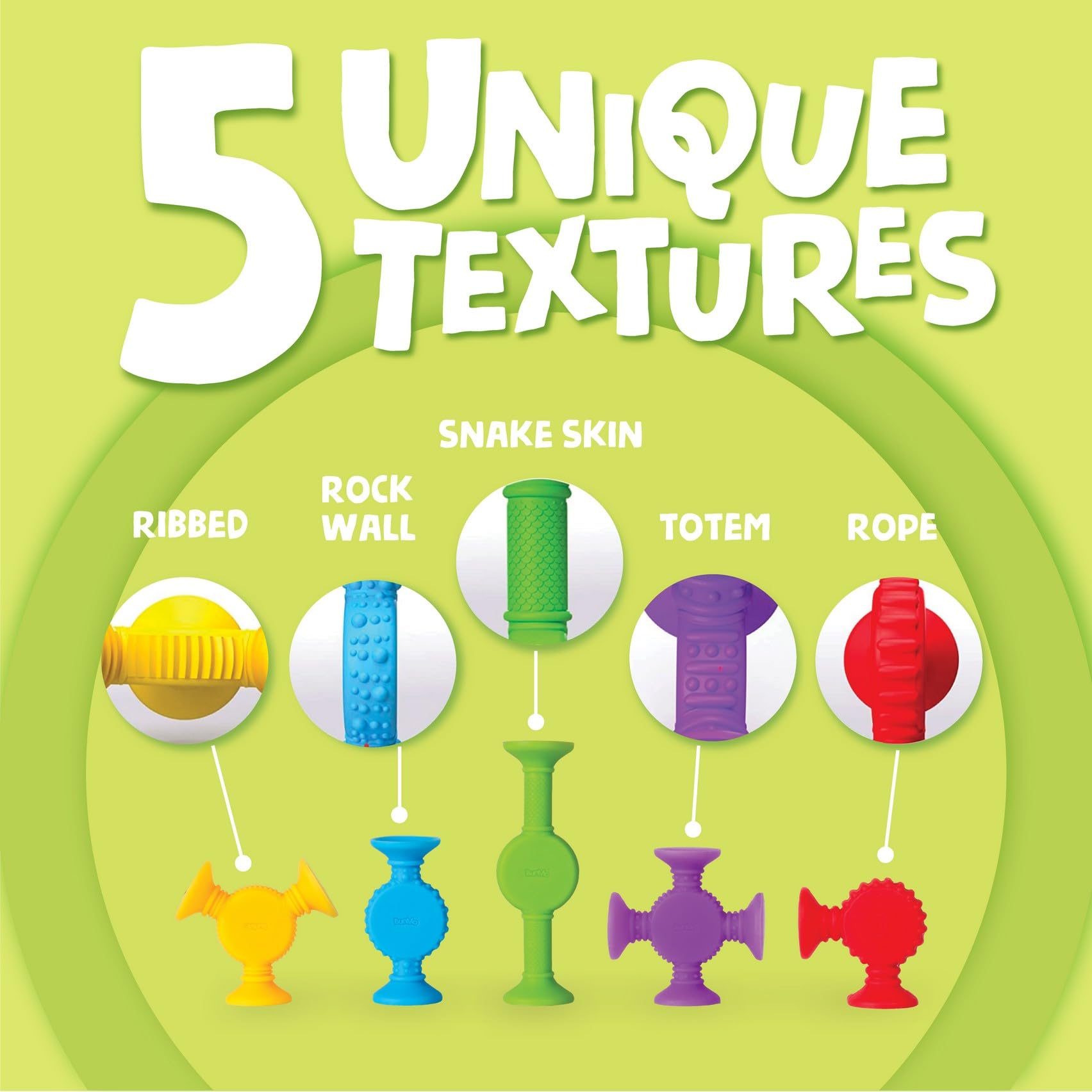 Snapklik.com : Textured Suction Bath Toys 10pcs Connect, Build, Create ...