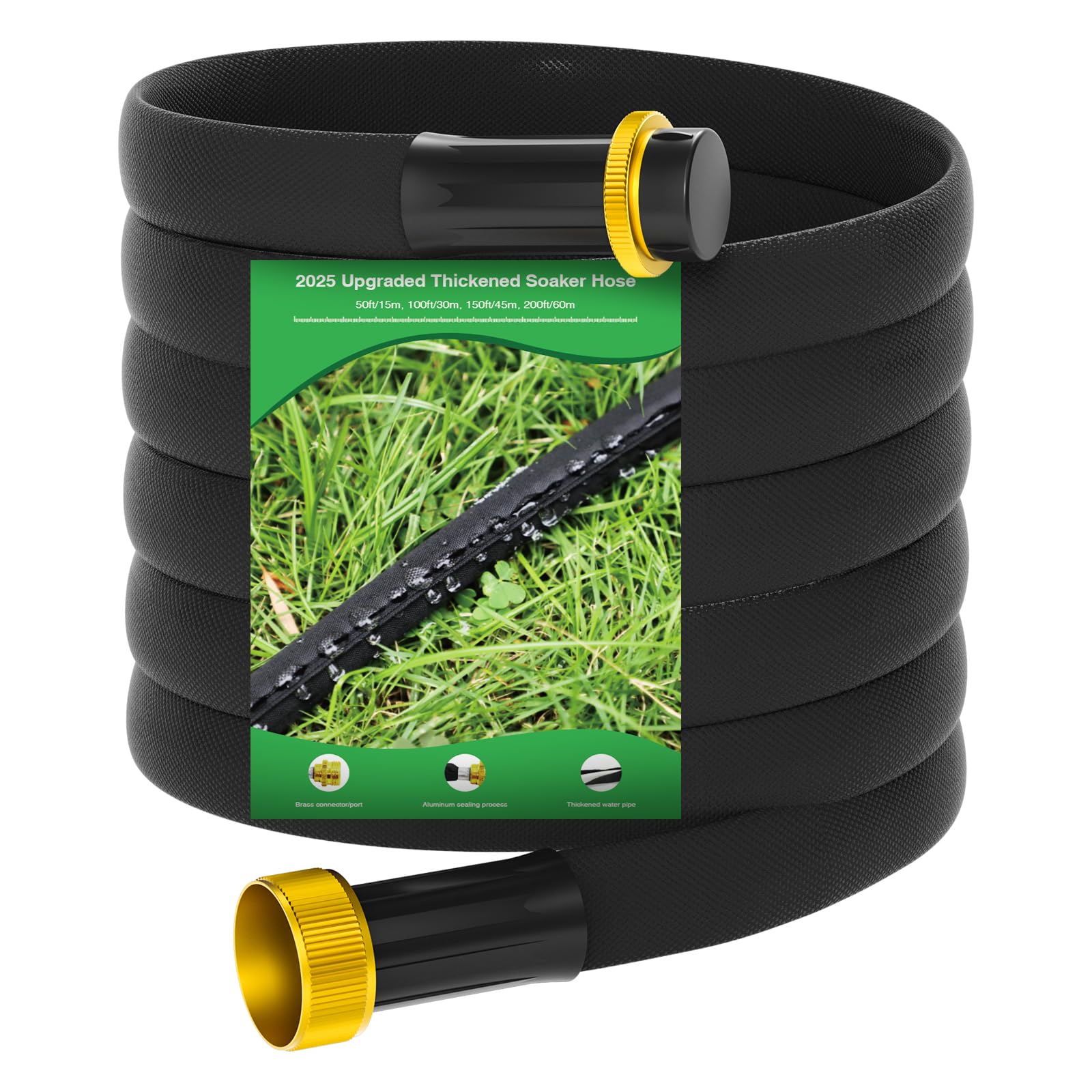 Snapklik.com : Mixc 2025-Thickened Flat Soaker Hose 50Ft