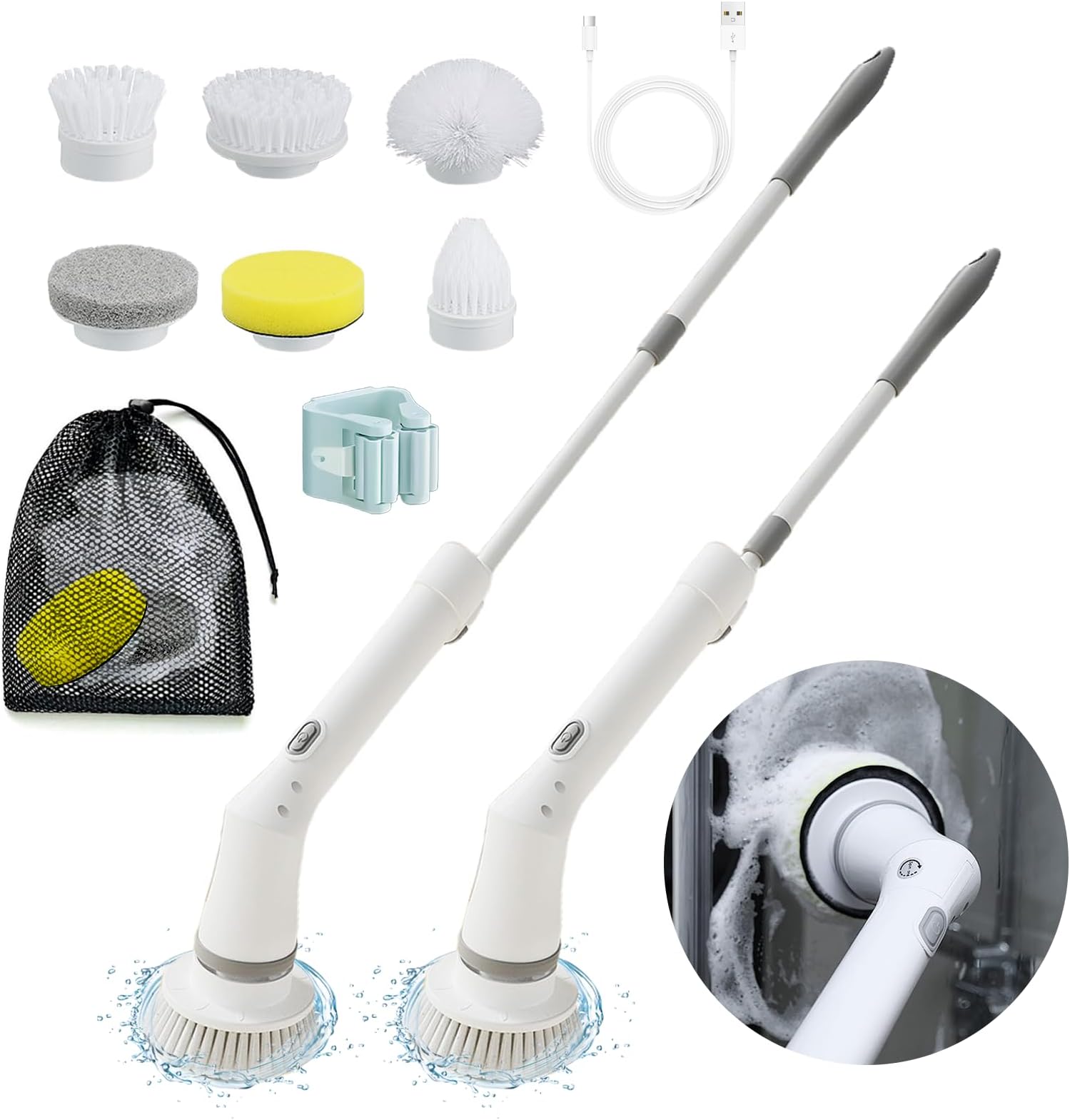 Amazon.com: WKY Electric Spin Scrubber, Handled Electric Shower ...