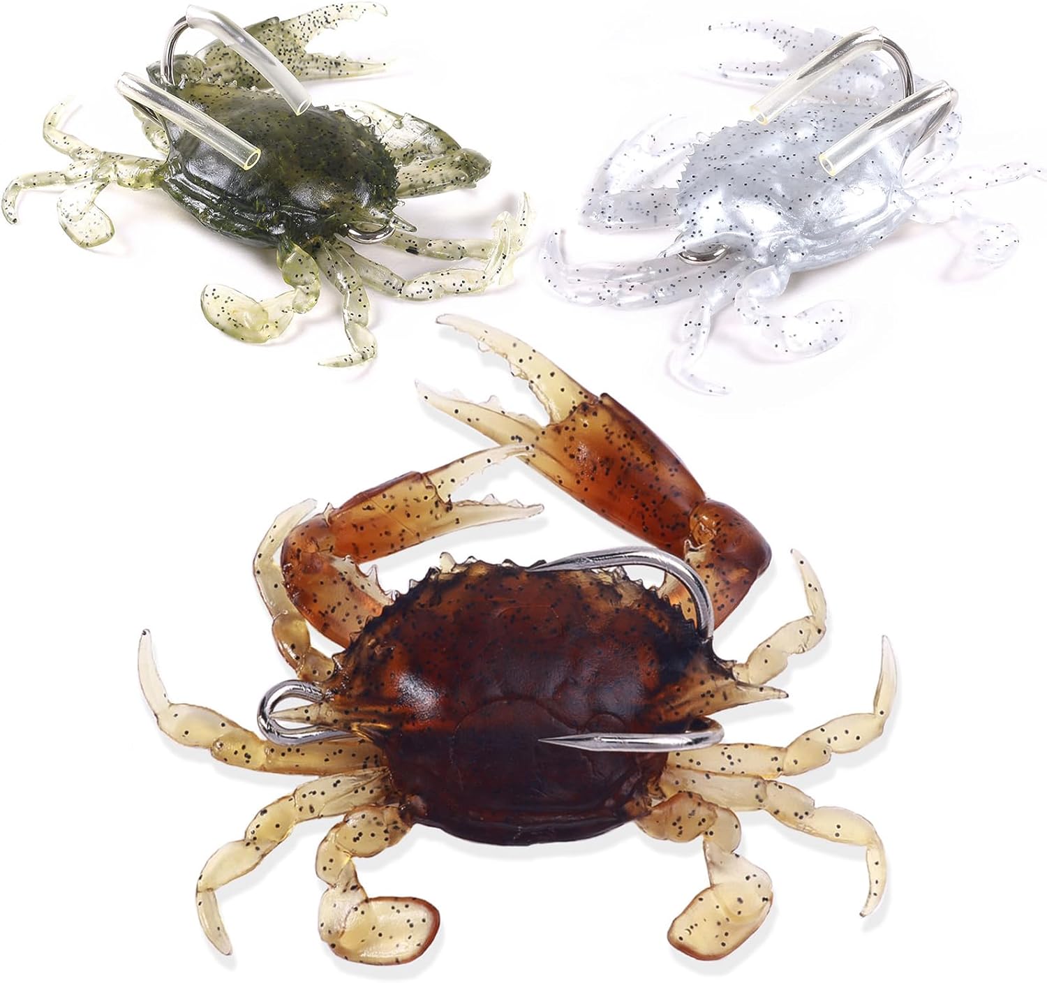 Amazon.com : Realistic Soft Crab Lure with Double Sharp Hooks – Sea ...