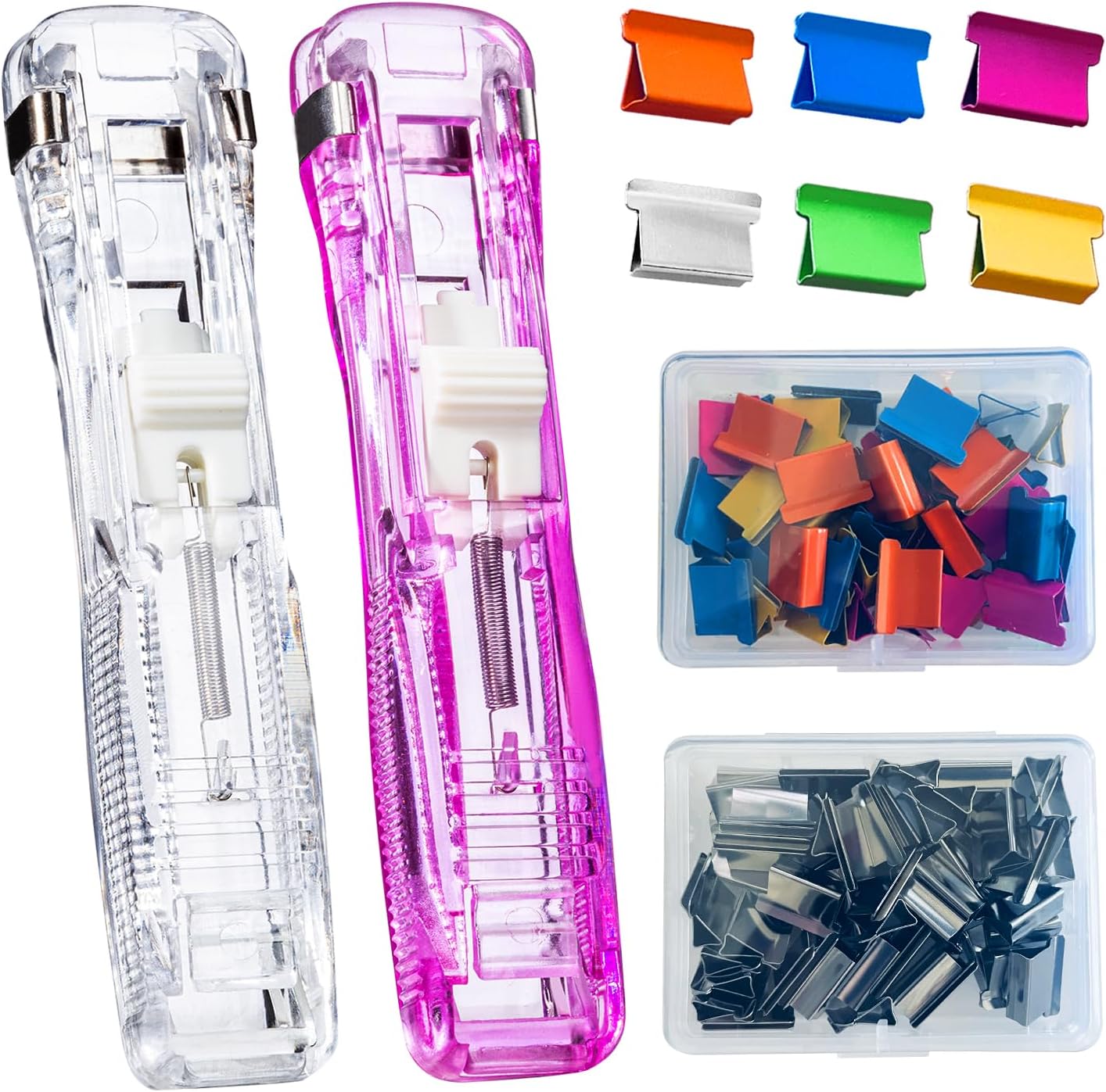 Amazon.com : Terrysun 100 Silver Metal Refill Clips, Modern Stainless ...