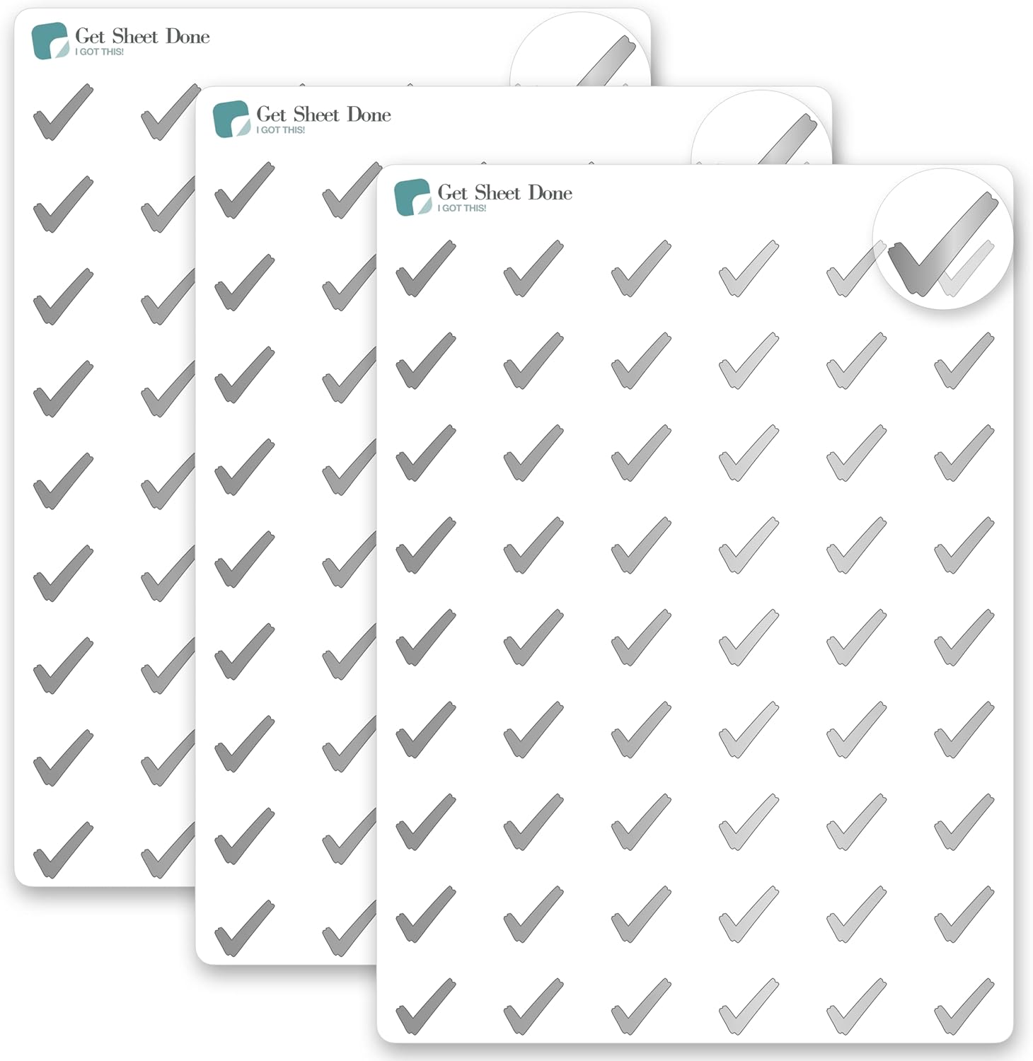 Amazon.com: Check Icon Planner Sticker / 54 Gold Foiled Vinyl (1/2 ...