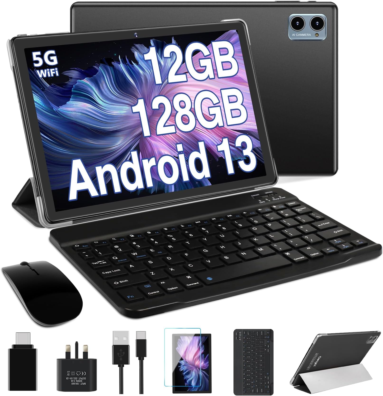 2024 Newest Tablet 10'' Android 13 10GB RAM+64GB ROM (TF 1TB), Octa ...