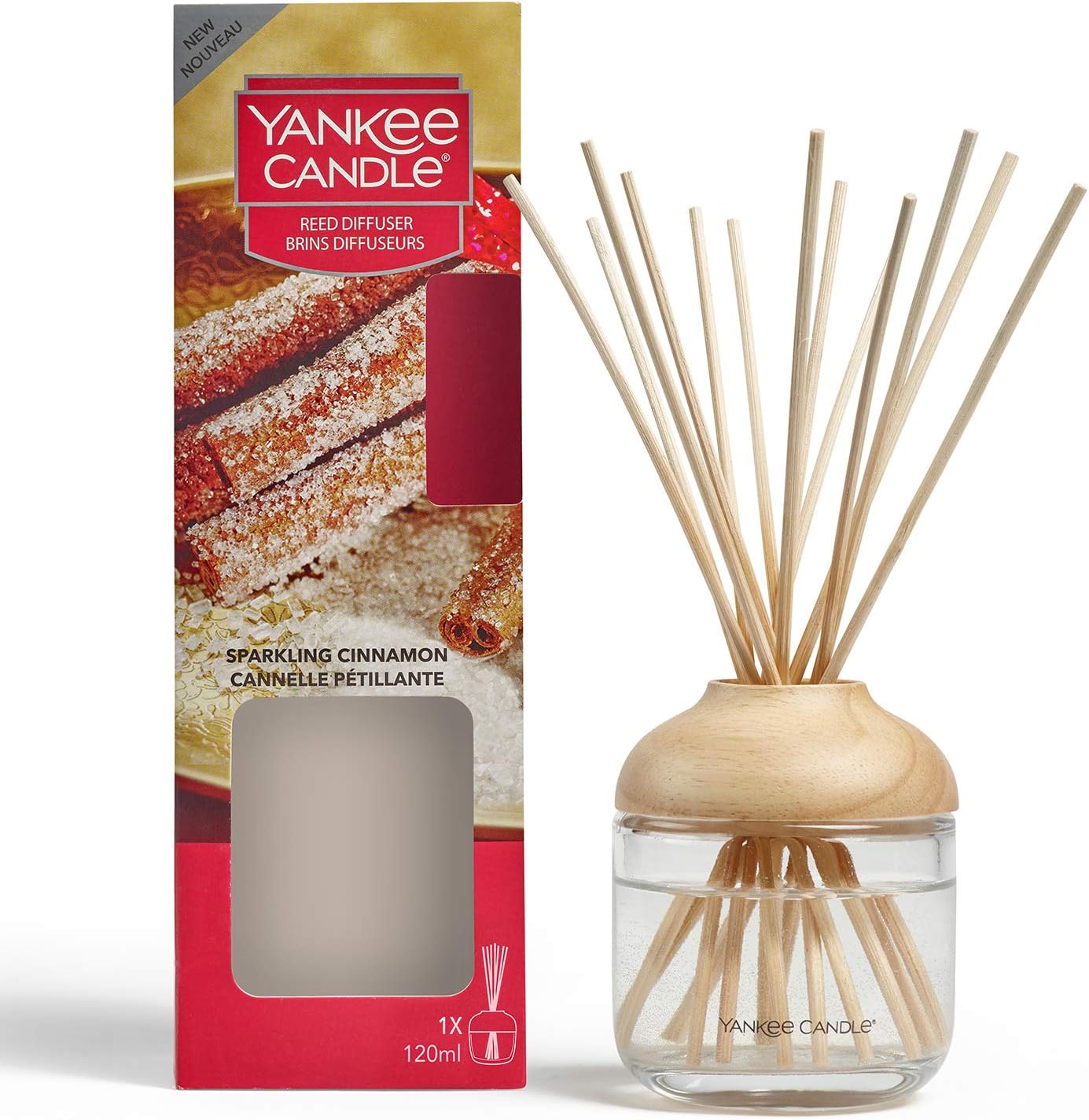 Yankee Candle Reed Diffuser | Sparkling Cinnamon | 120 ml | Up to 10 ...
