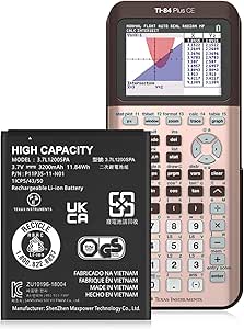 Amazon.com: TI-84 Plus CE Battery, 3200mAh Replacement Battery for ...