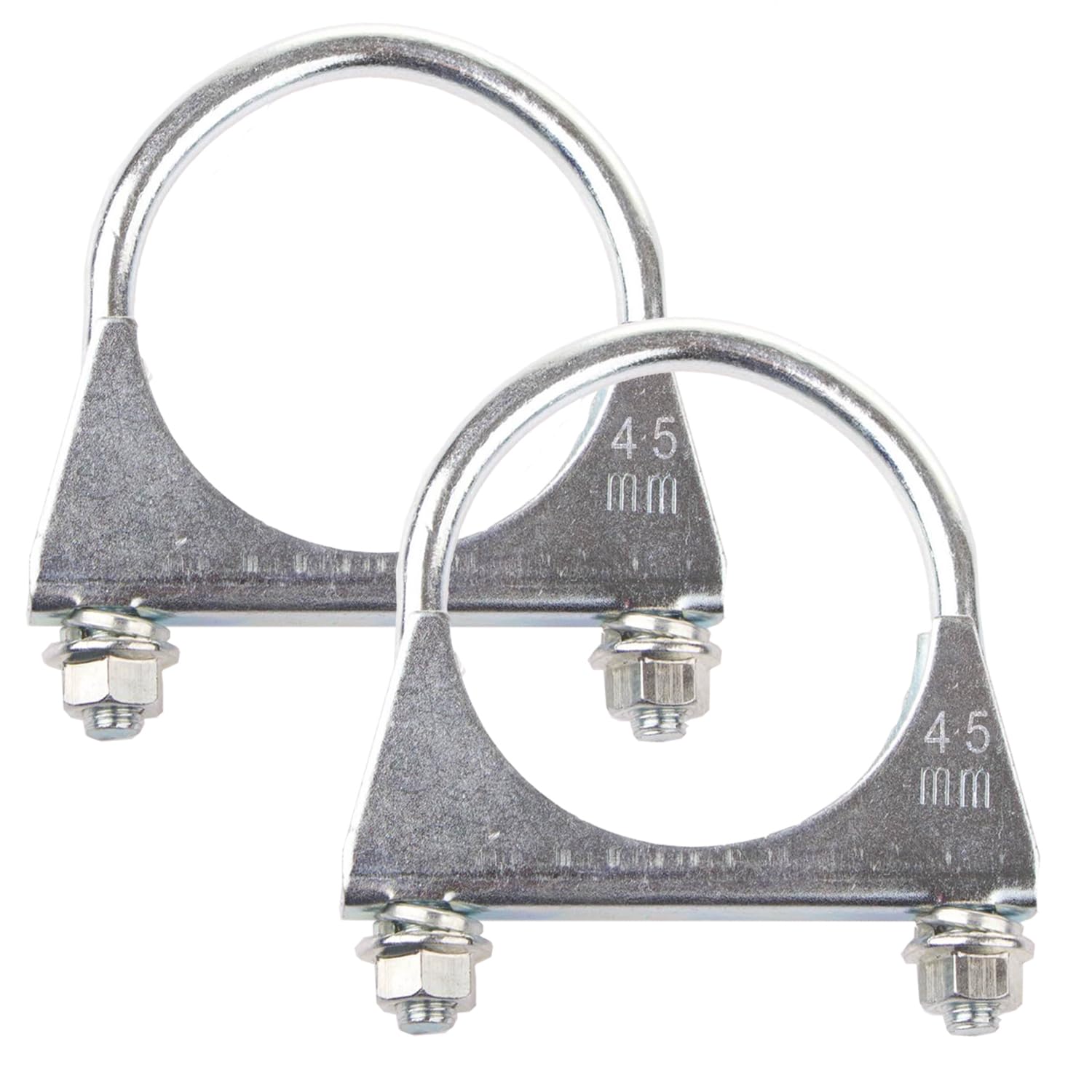 2 Pcs 45mm Exhaust Clamp, Heavy Duty Exhaust Clamps U Clamps, Special ...