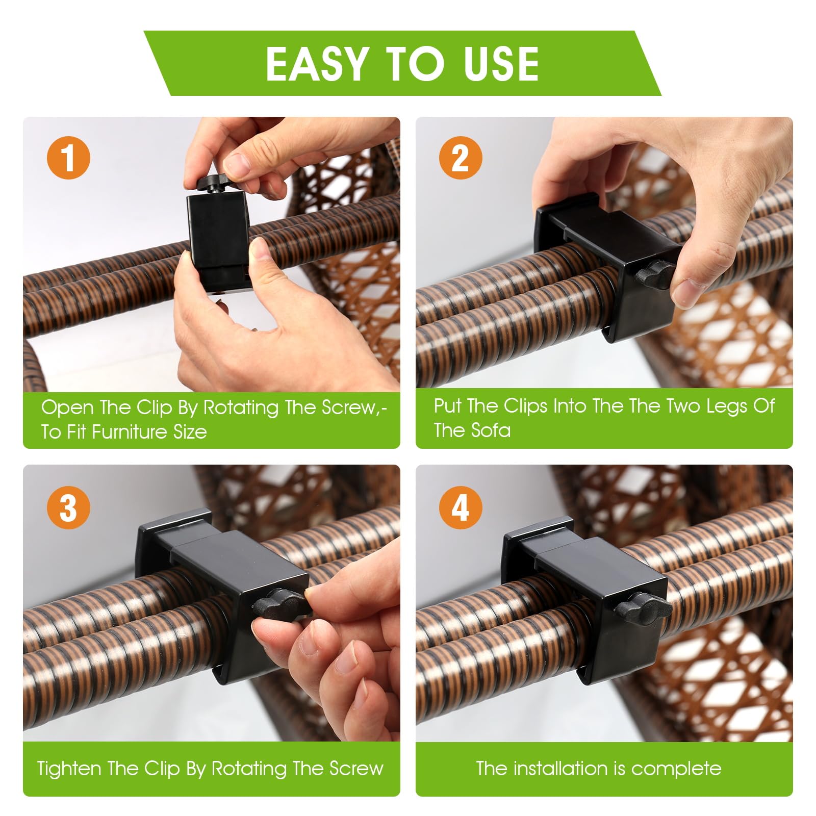 Snapklik.com : Adjustable Outdoor Furniture Clips Patio Sofa Clips ...