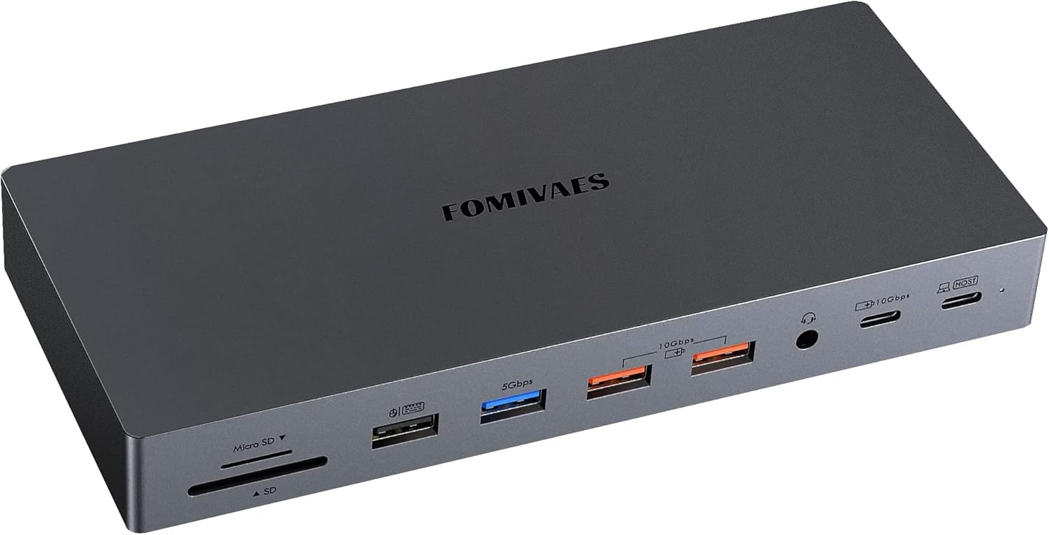 Amazon.com: Laptop Docking Station Triple Monitor, 15 IN 1 USB C Hub ...