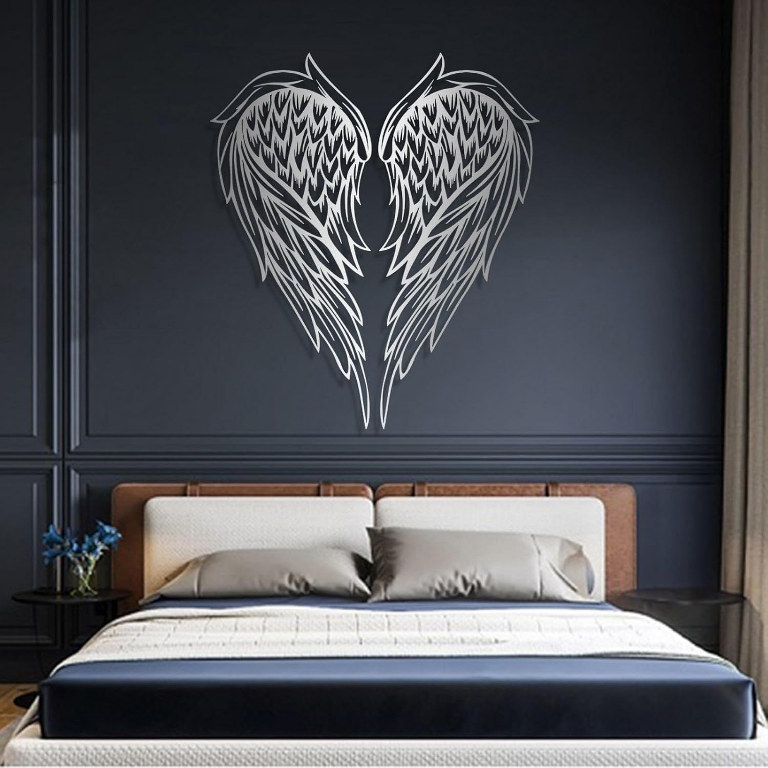 Amazon.com: Large Angel Wings Metal Wall Art, Metal Angel Wings Wall ...