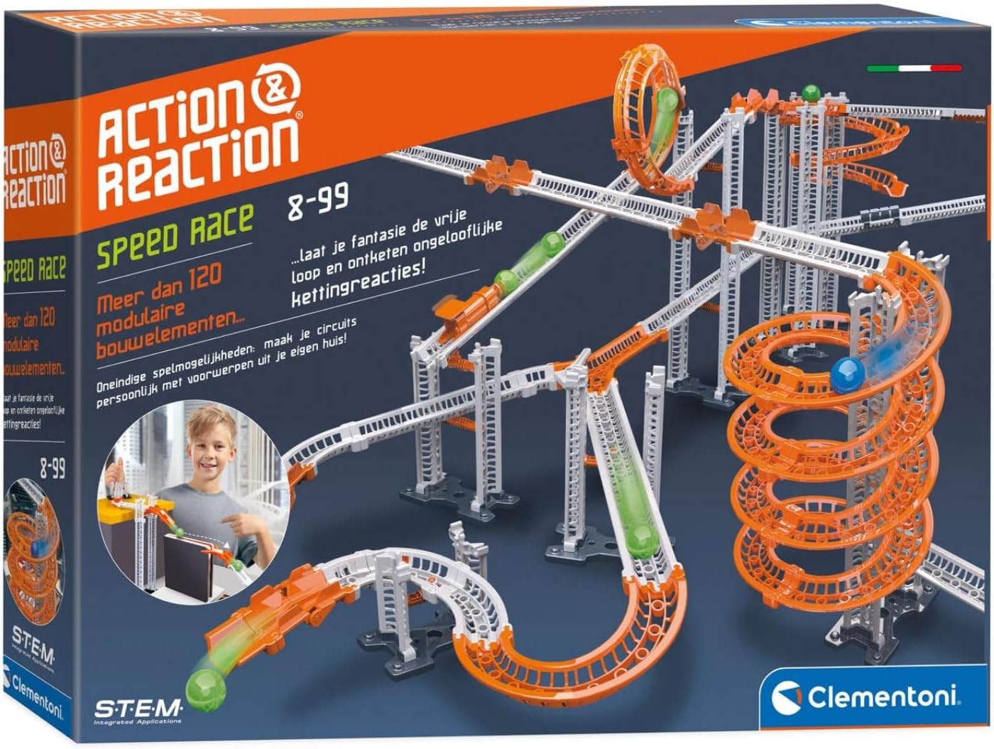 Action And Reaction Speedrace Clementoni Marble Run : Amazon.co.uk ...