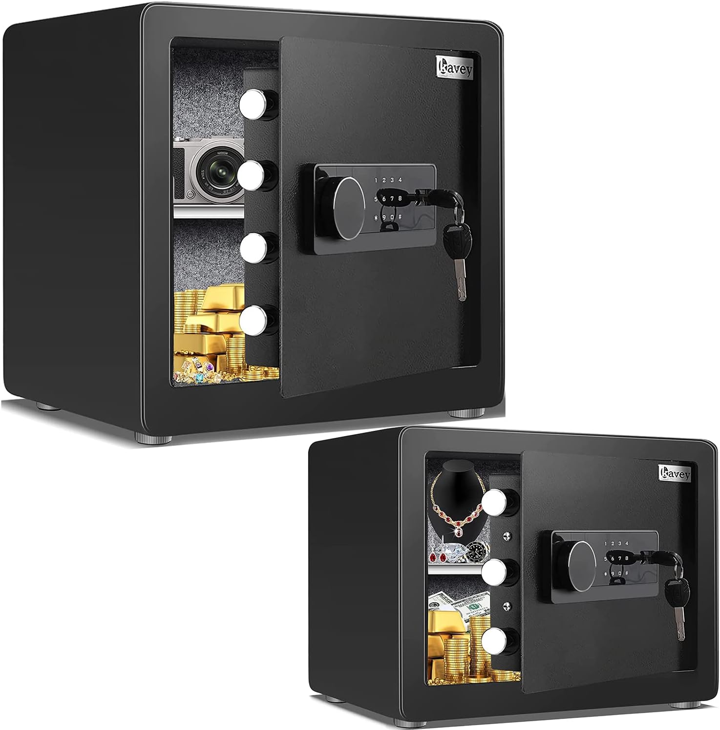 Kavey 1.6 Cub Safe and 0.8 Cub Safe Box,Home Safe with Digital Touch ...