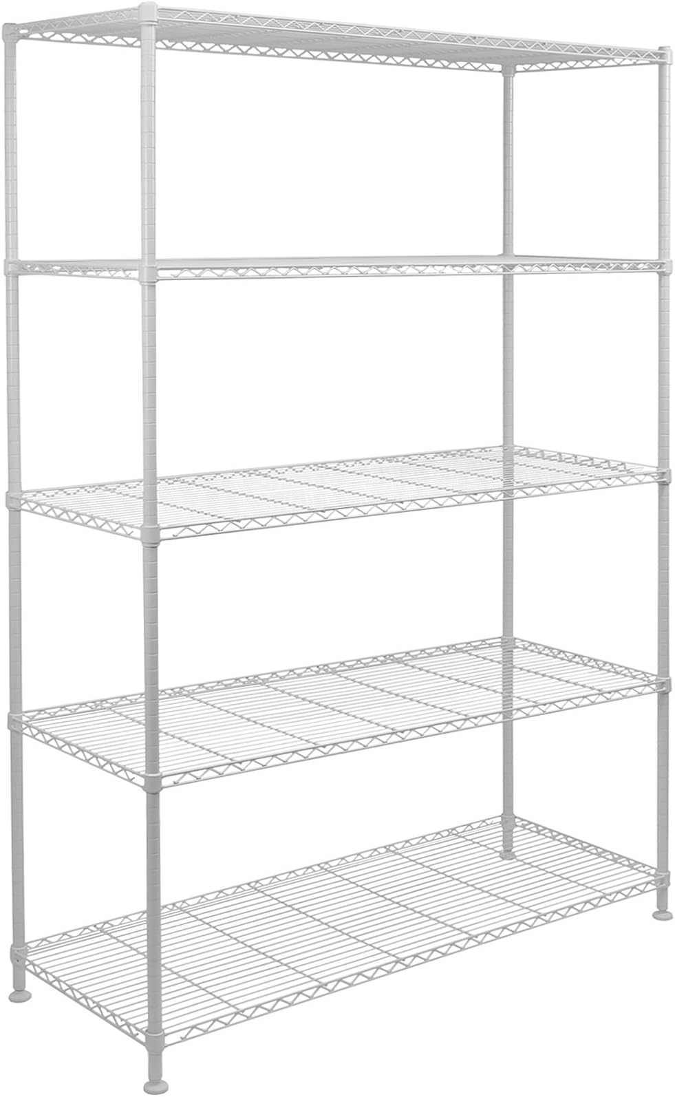 Hartleys 150cm 5 Tier Adjustable Wire Shelving Unit - Choice of Colour ...