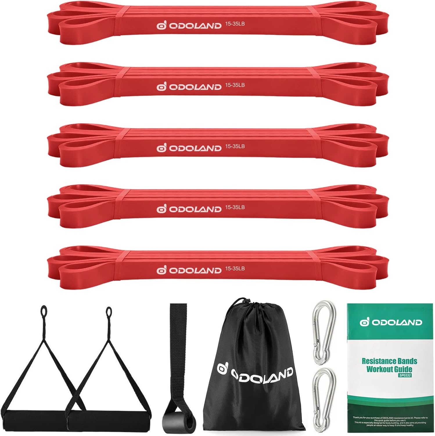 Amazon.com: Odoland 5 Packs Pull Up Assist Bands, Pull Up Straps ...