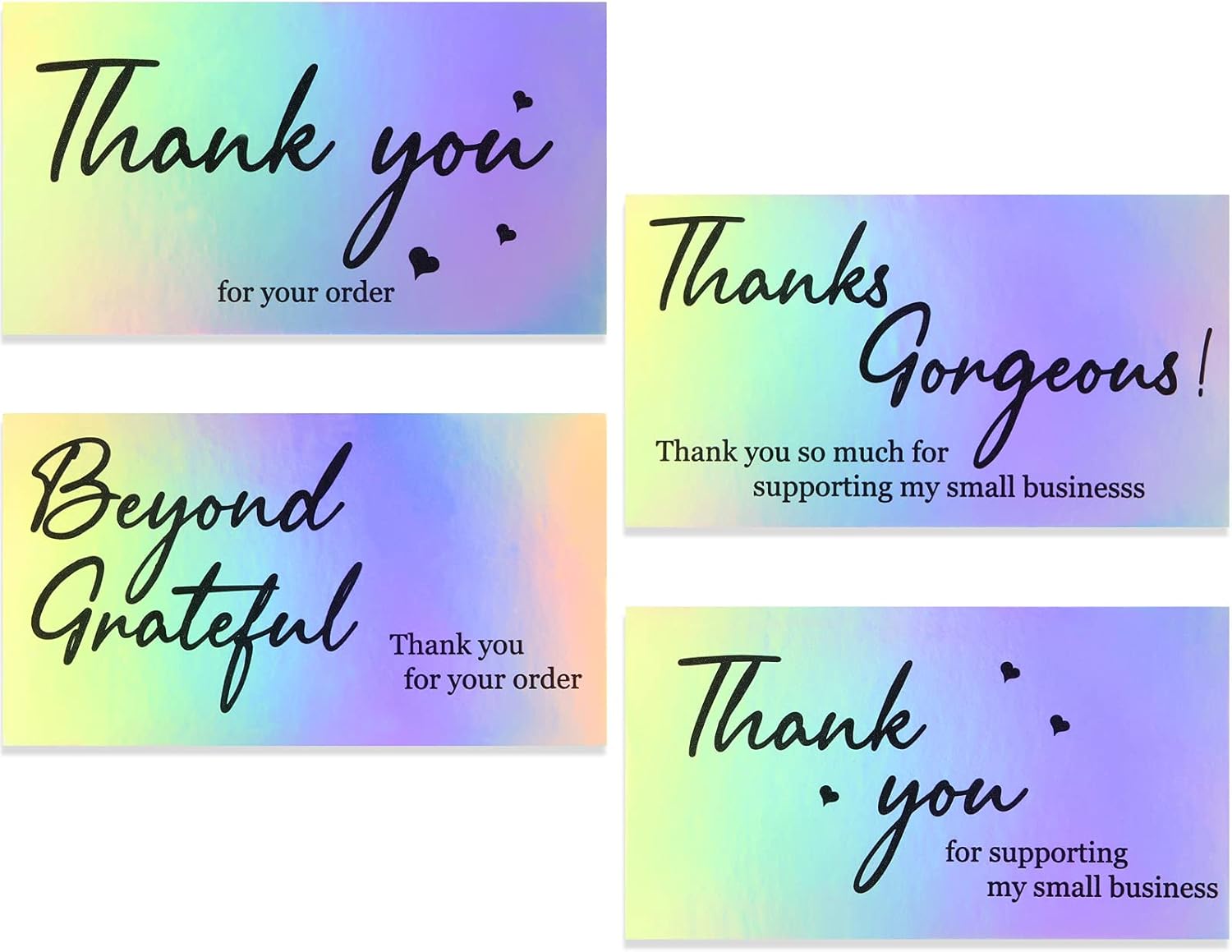 120 Pieces Thank You for Supporting My Small Business Cards ...