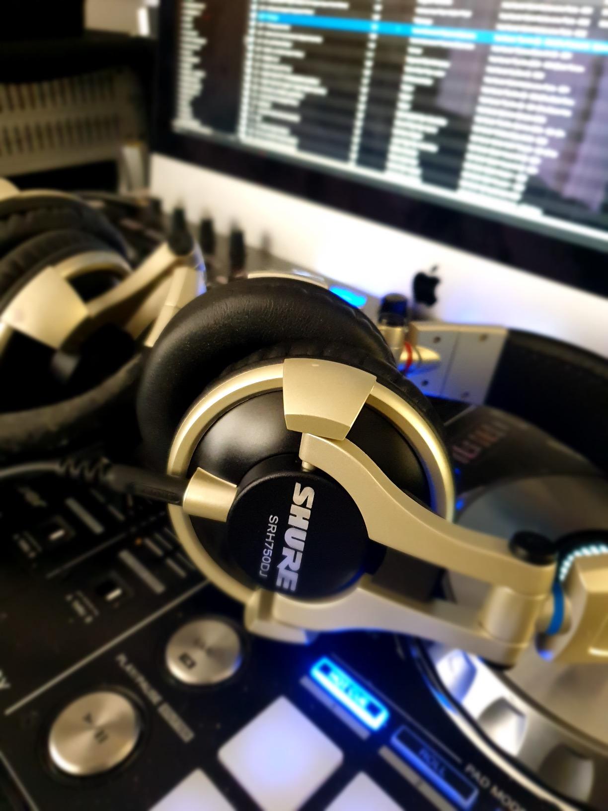 Shure SRH750DJ-E Professional Closed-Back DJ Headphones, High-Output ...