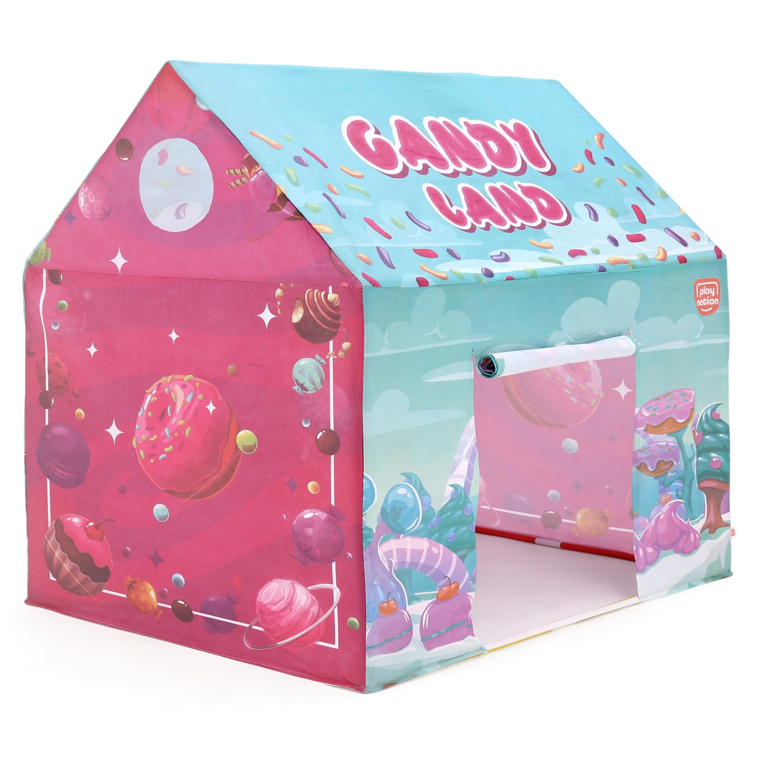 Buy Play Nation Premium Candy Shop Themed Foldable Hut Size Tent House ...