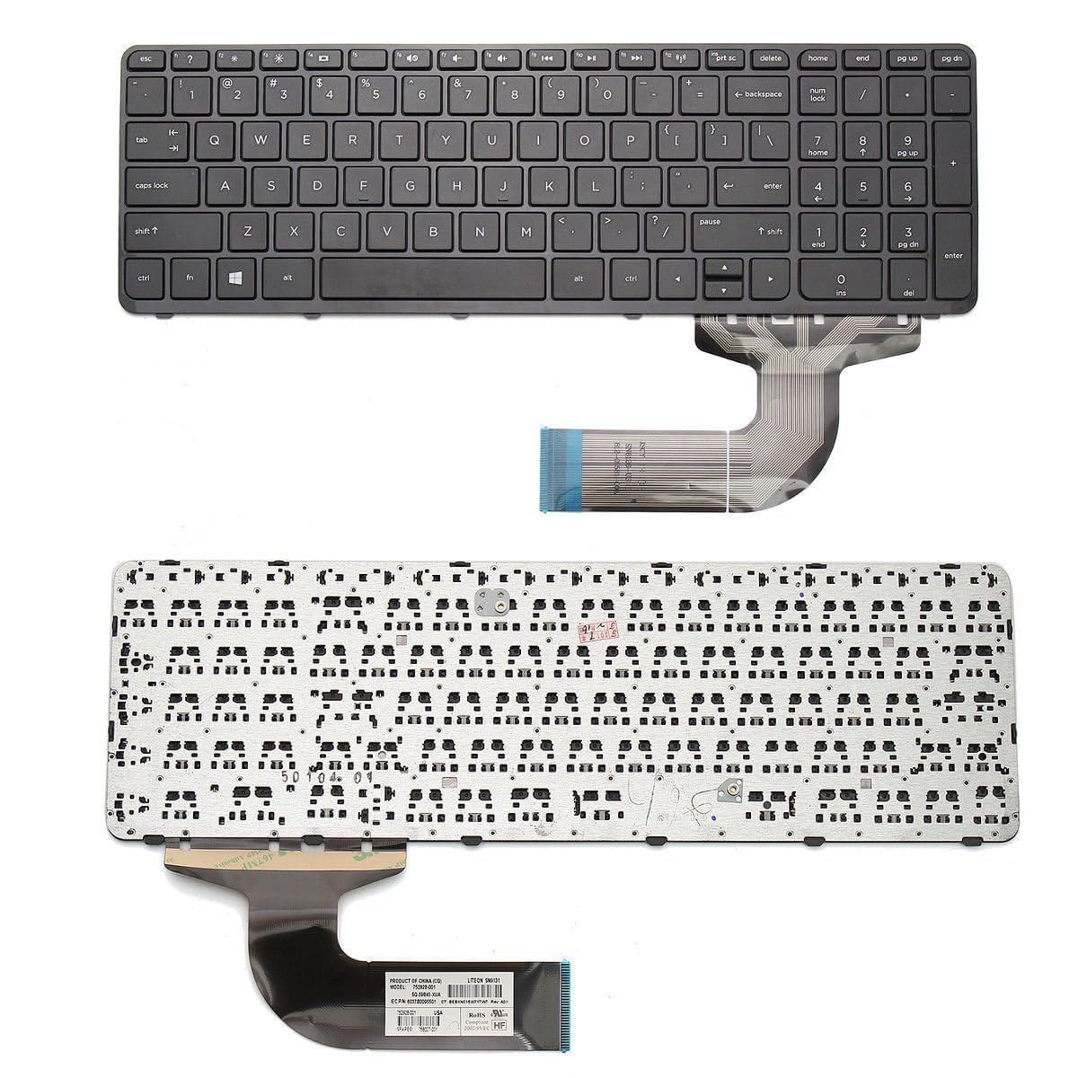 Laptop Keyboard for Keyboard H P 250 G3 255 G3 256 G3 15-R 15T-R100 ...