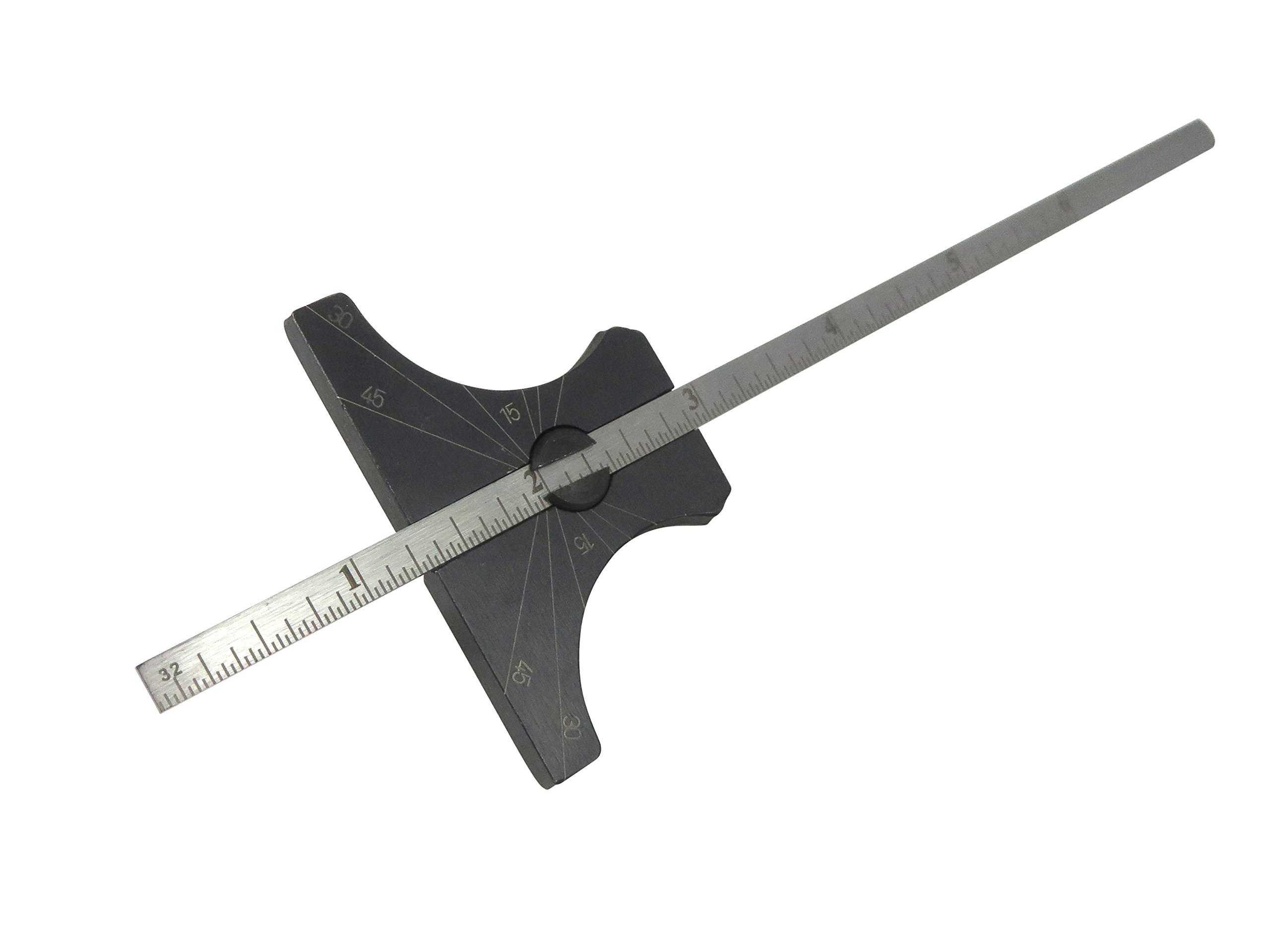 Taytools 469232 6 Inch Depth Gauge. Black Metal Finish Steel Base ...