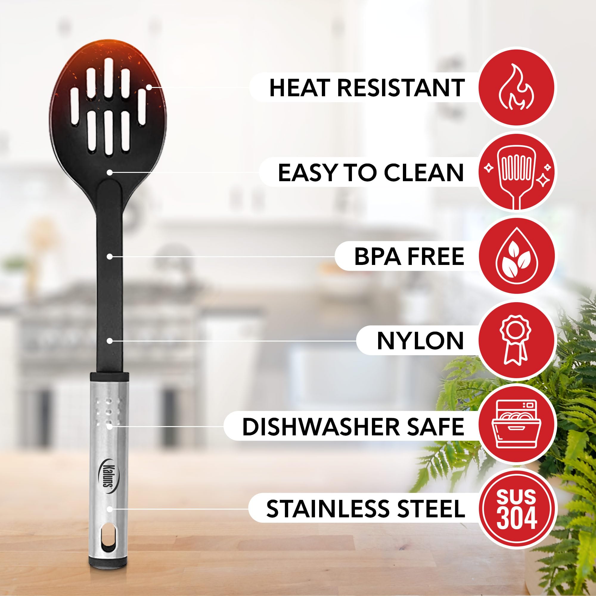 Snapklik.com : Kitchen Utensils Set, 10 Nylon Stainless Steel Cooking ...