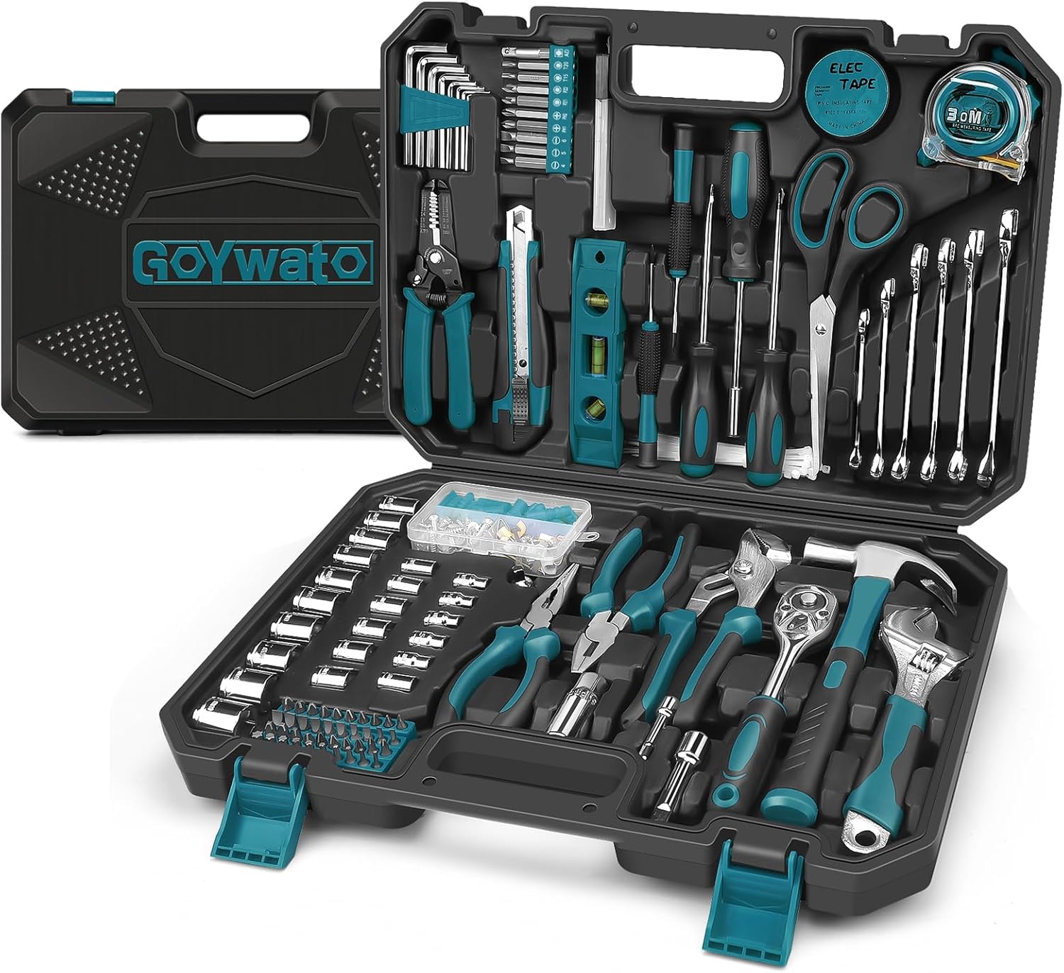 GoYwato Home Tool Kit 287PCs -Household Tool Kit for Home Improvement ...
