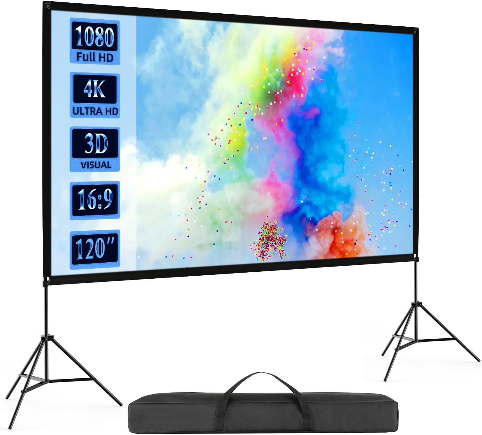 Amazon.com: Projector Screen and Stand,GAINVANE 120 inch Portable ...