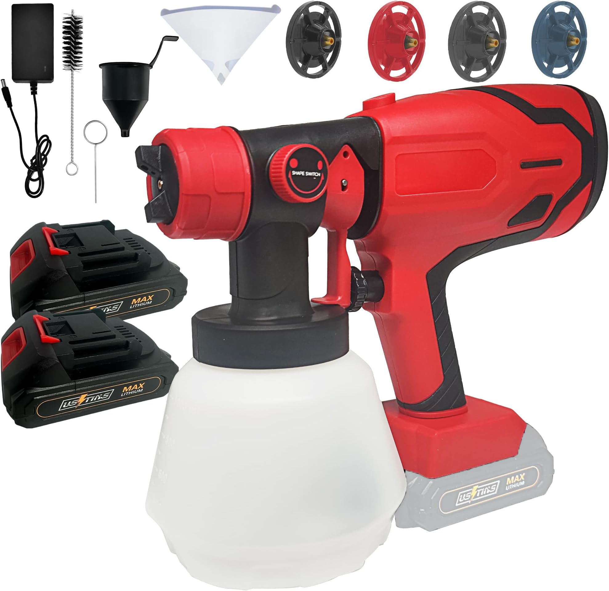 Amazon.com : High Pressure Cordless Paint Sprayer with 2 Battery,Paint ...
