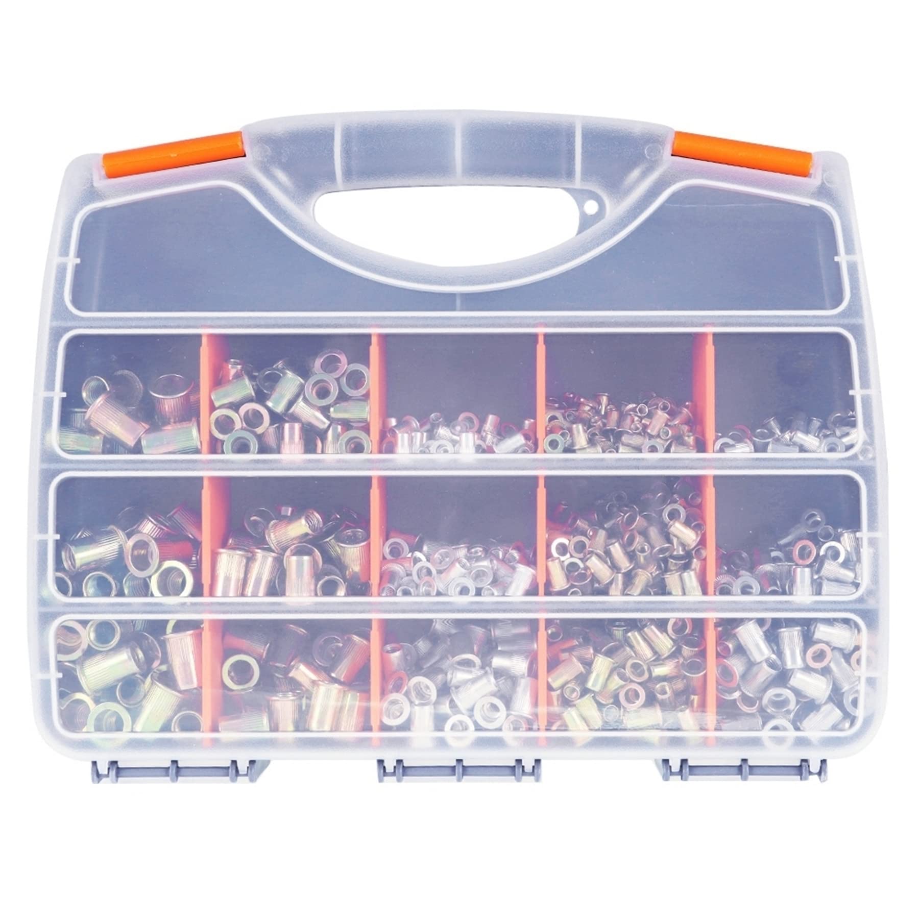ALL-CARB 900 Pcs Rivet Nuts Kit Metric Zinc Steel, Stainless Steel ...