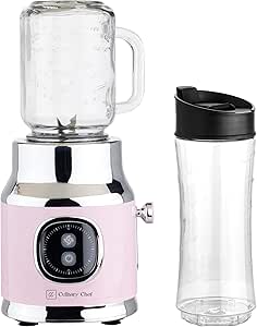 Amazon.com: CULINARY CHEF Retro Smoothie Maker Blender with Mason Jar ...