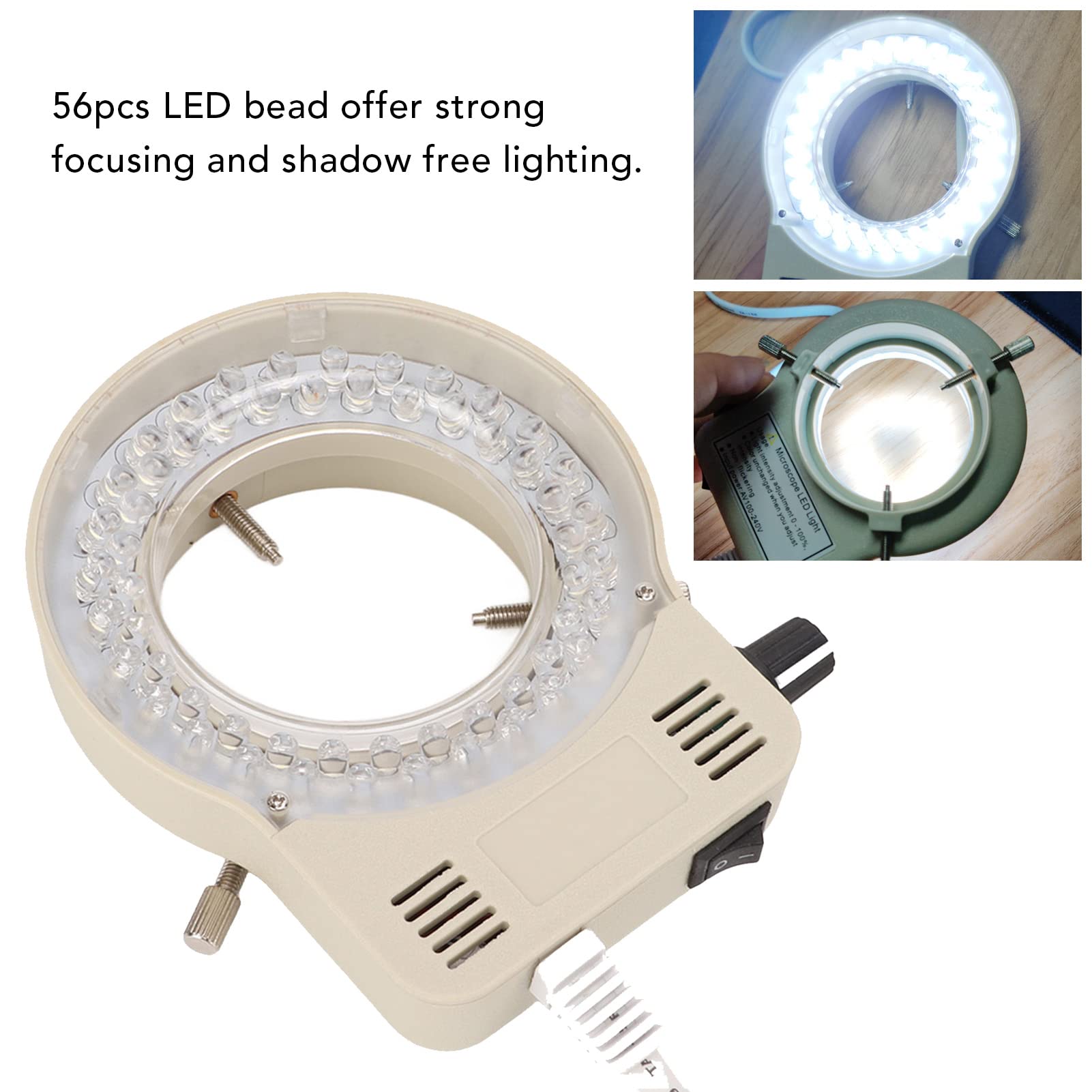 Snapklik.com : Adjustable LED Ring Light Microscope Illuminator Ring ...