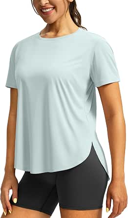 Soothfeel Women's Workout Shirts Short Sleeve Loose Fit Tops UPF 50 ...