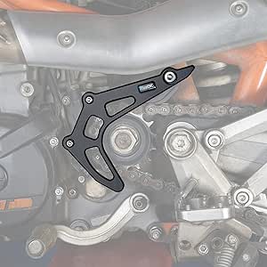 Amazon.com: NICECNC Black Sprocket Cover Case Saver Chain Guard ...