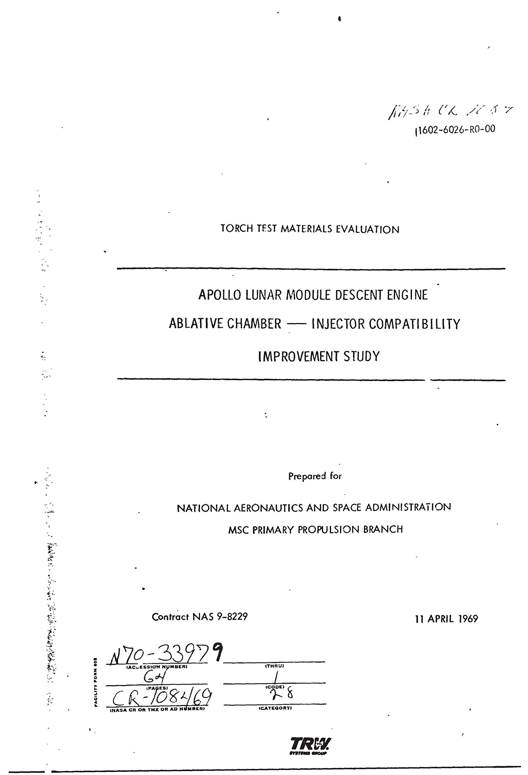 Buy Apollo lunar module descent engine ablative chamber-injector ...