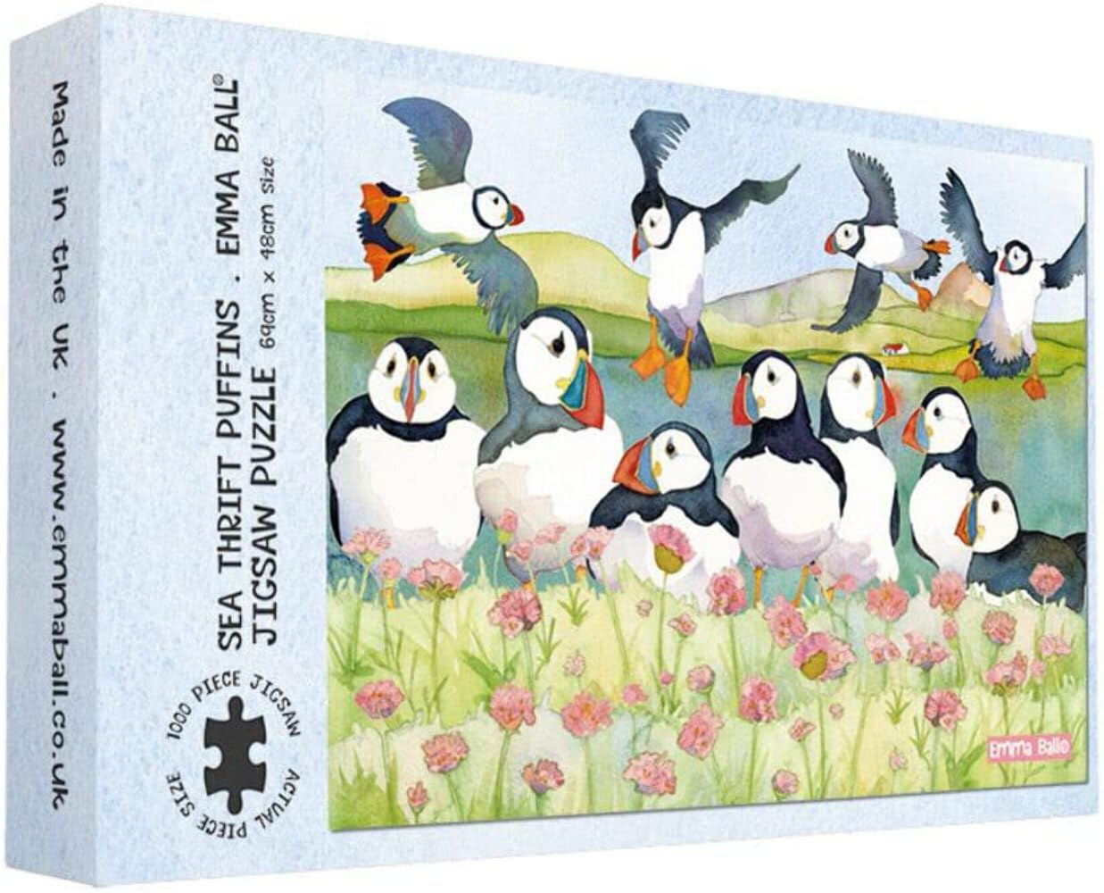 Emma Ball 1000 Piece Jigsaw Puzzle Puffins and Sea Thrift Made in the ...