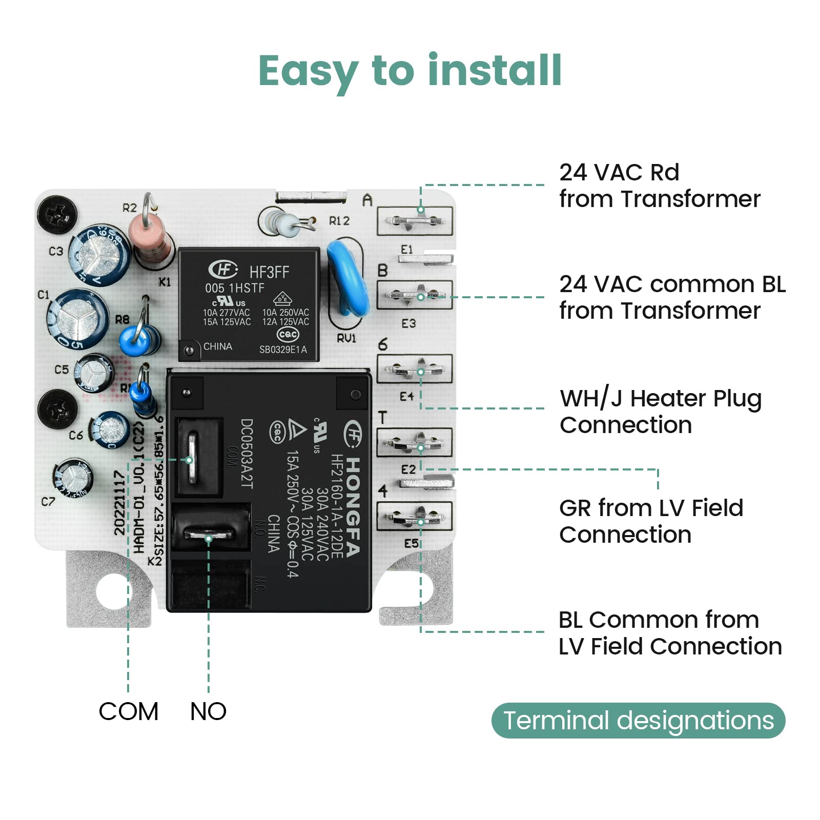 Snapklik.com : Time Delay Relay 12V, The Replacement Of RLY02807 Relay ...