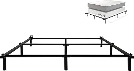 Amazon.com: zizin Queen Bed Frame for Box Spring Heavy Duty 3000 lbs ...