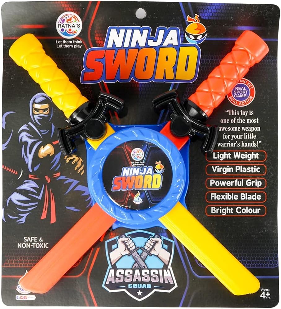 Toy Mall Ninja Sword With Holder Plastic Toy Weapon For Kids-Length 37 ...