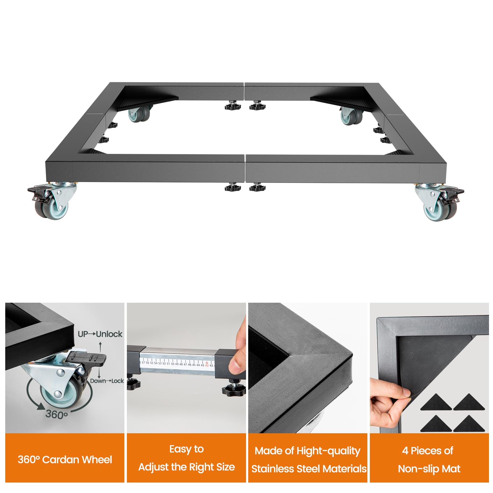 Snapklik.com : Heavy Duty Stainless Steel Smoker Stand For Moving