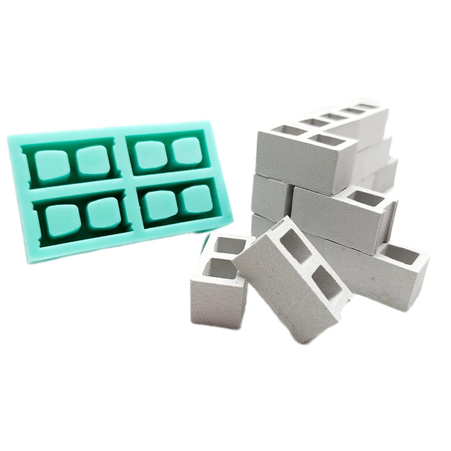 Amazon.com: Miniature Cinder Blocks Silicone Mold - 1:12 Scale with ...