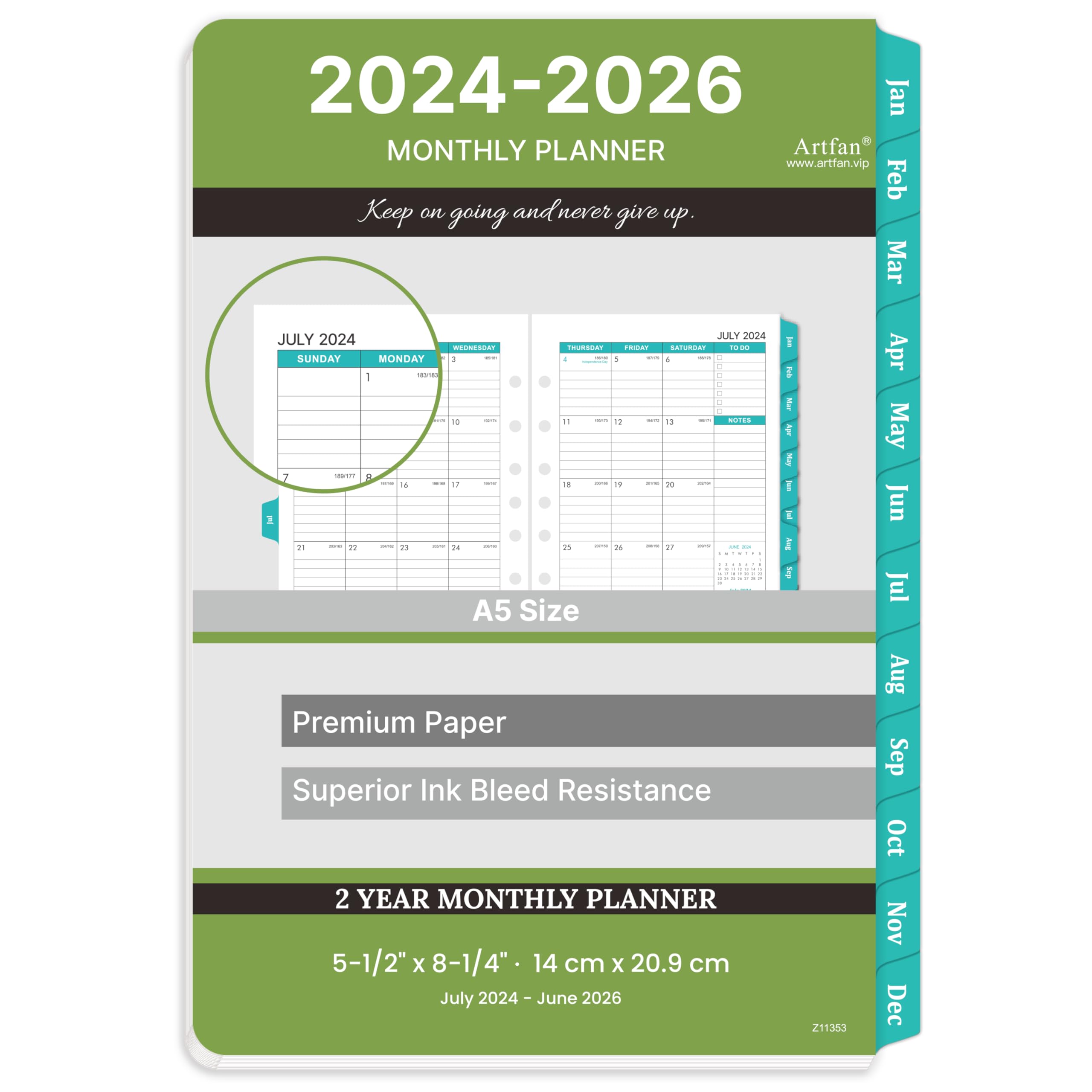 2025 2027 Monthly Planner Refill Planner Inserts With 7 Hole ...