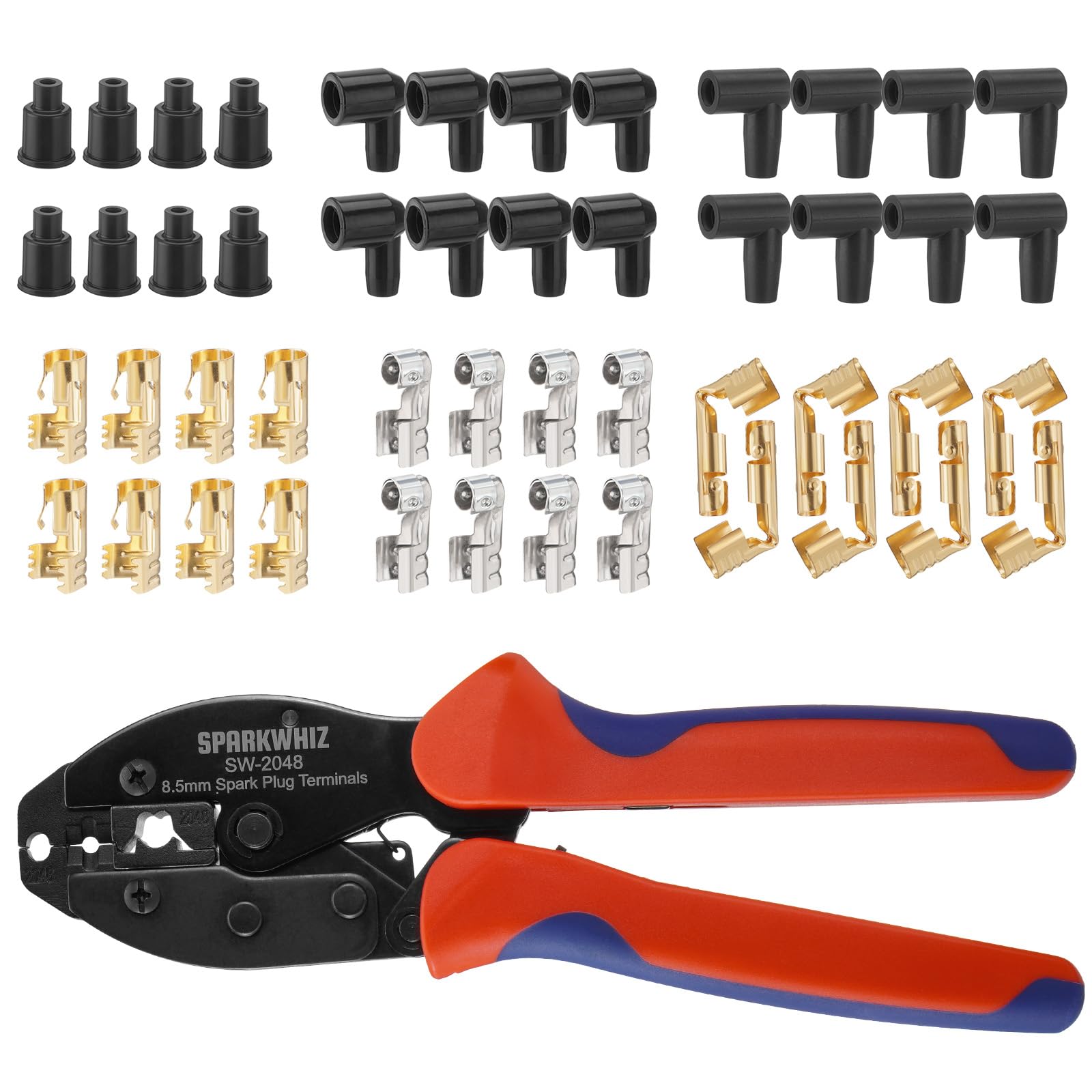 Snapklik.com : Ratchet Spark Plug Wire Crimping Tool Kit, 24PCS 180 ...