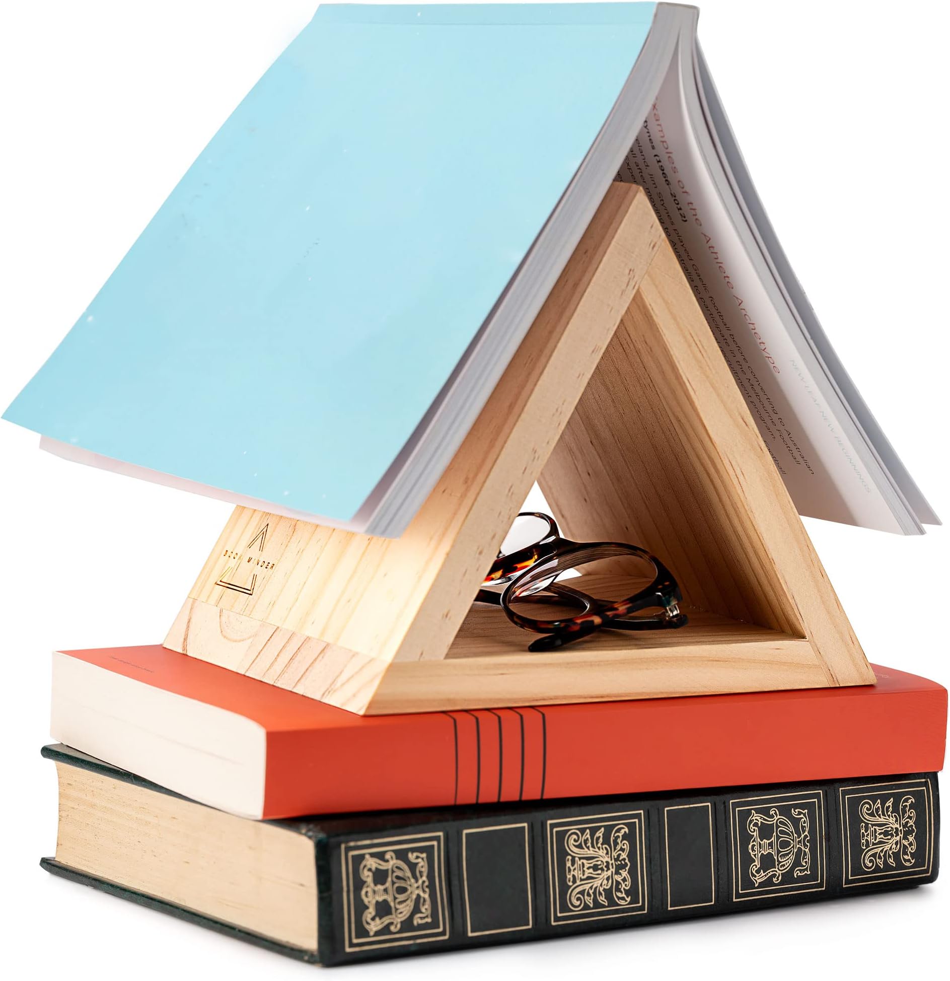 Amazon.com : Triangle Book Page Holder | Triangle Bookmark | Wooden ...