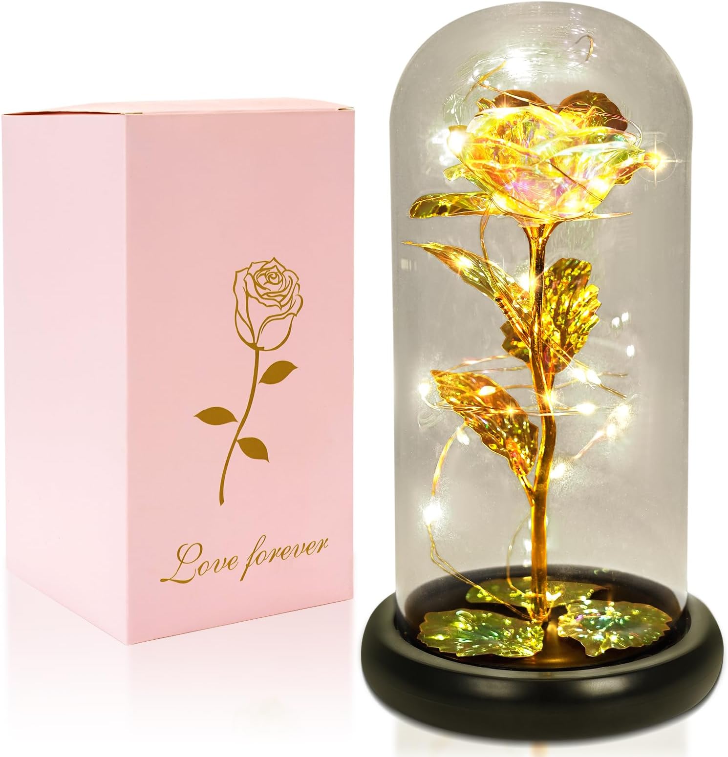 Amazon.com: LACCHOUFEE Mothers Day Rose Gifts for Mom, Preserved ...