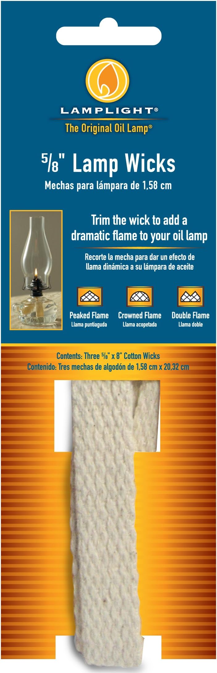 Amazon.com : Lamplight Replacement Oil Lamp Wicks – 5/8-Inch Flat ...
