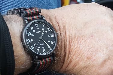 Amazon.com: Timex Men's Weekender XL 43mm Watch – Black Case Black Dial ...