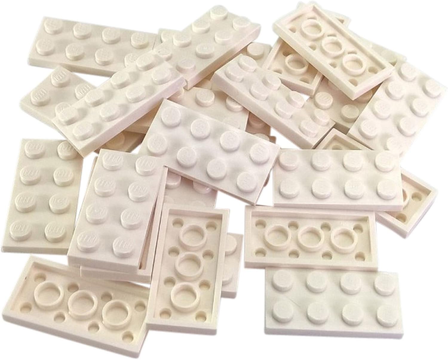 Amazon.com: Lego® City - Pack of 25 2x4 Plates in White - Basic Classic ...